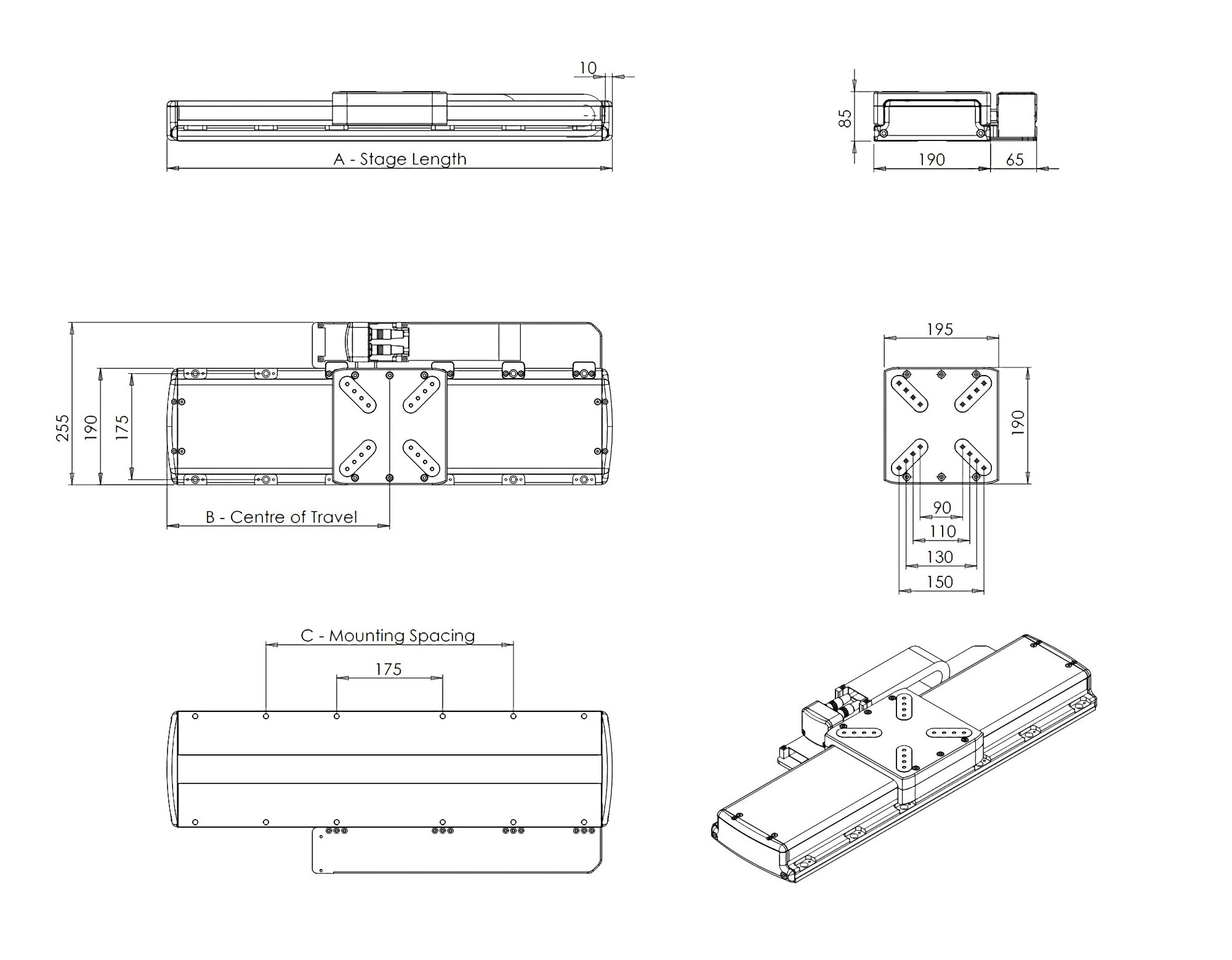 LINEAR STAGE | IRONLESS | G190-IL