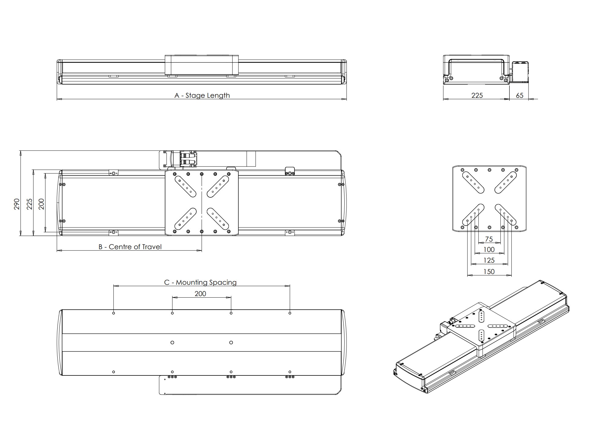 LINEAR STAGE | IRONLESS | G225-IL
